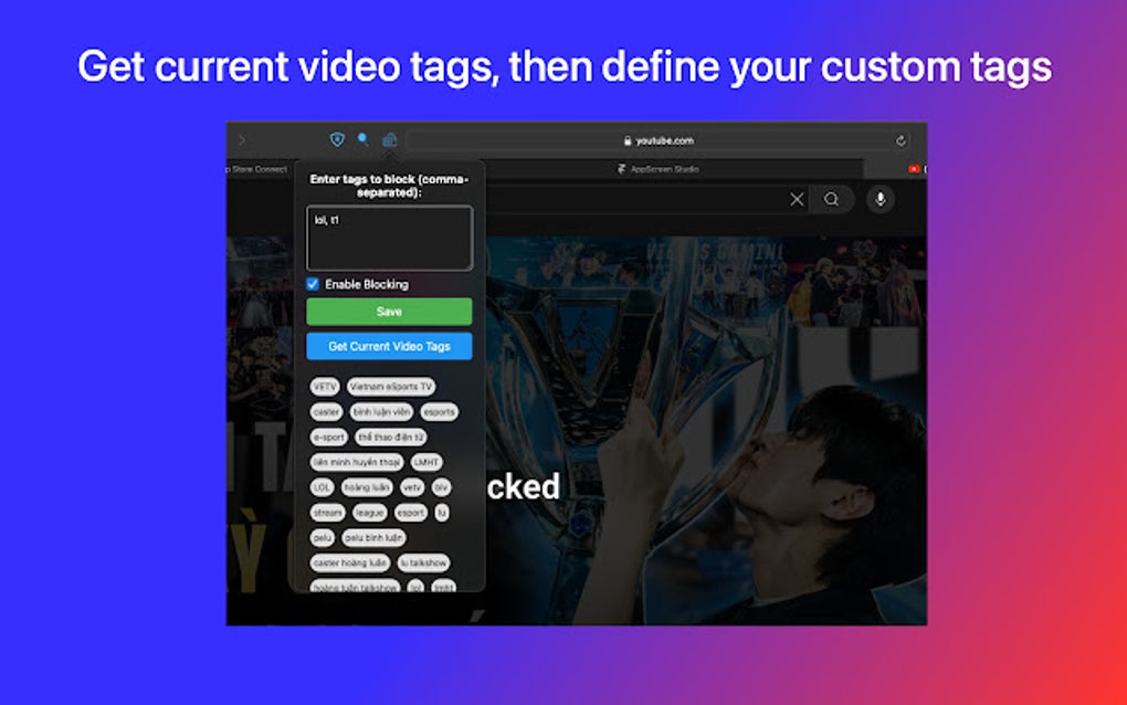BlockYuTuTag Extension para Google Chrome - Extensión Descargar