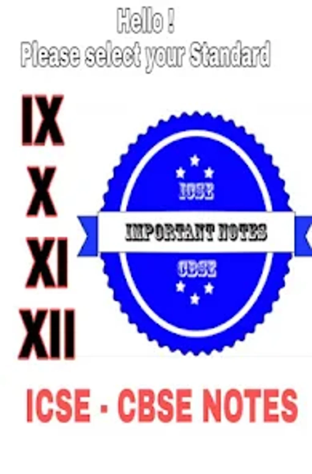 ICSE - CBSE NOTES for Android - Download