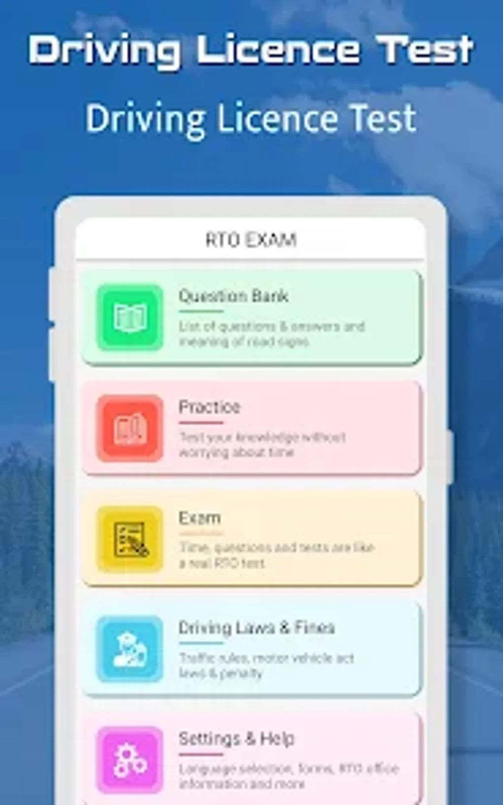 RTO Exam: Driving License Test für Android - Download