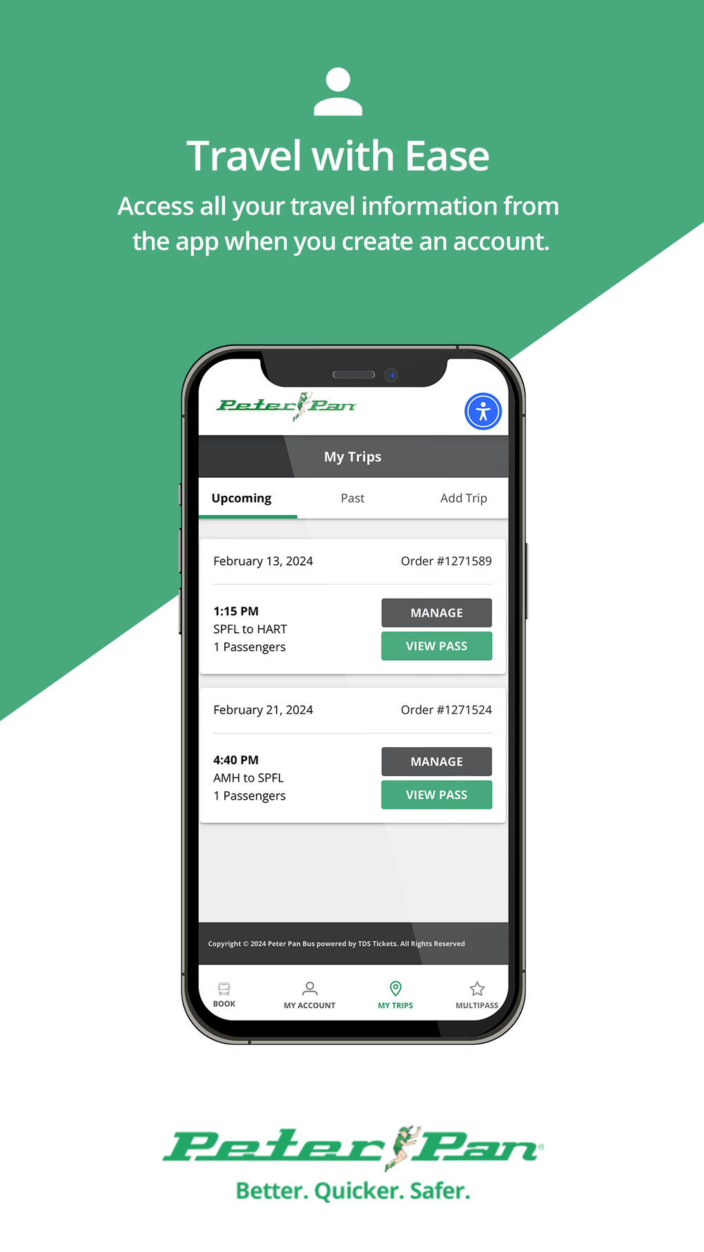 Peter Pan Bus Lines para iPhone - Descargar