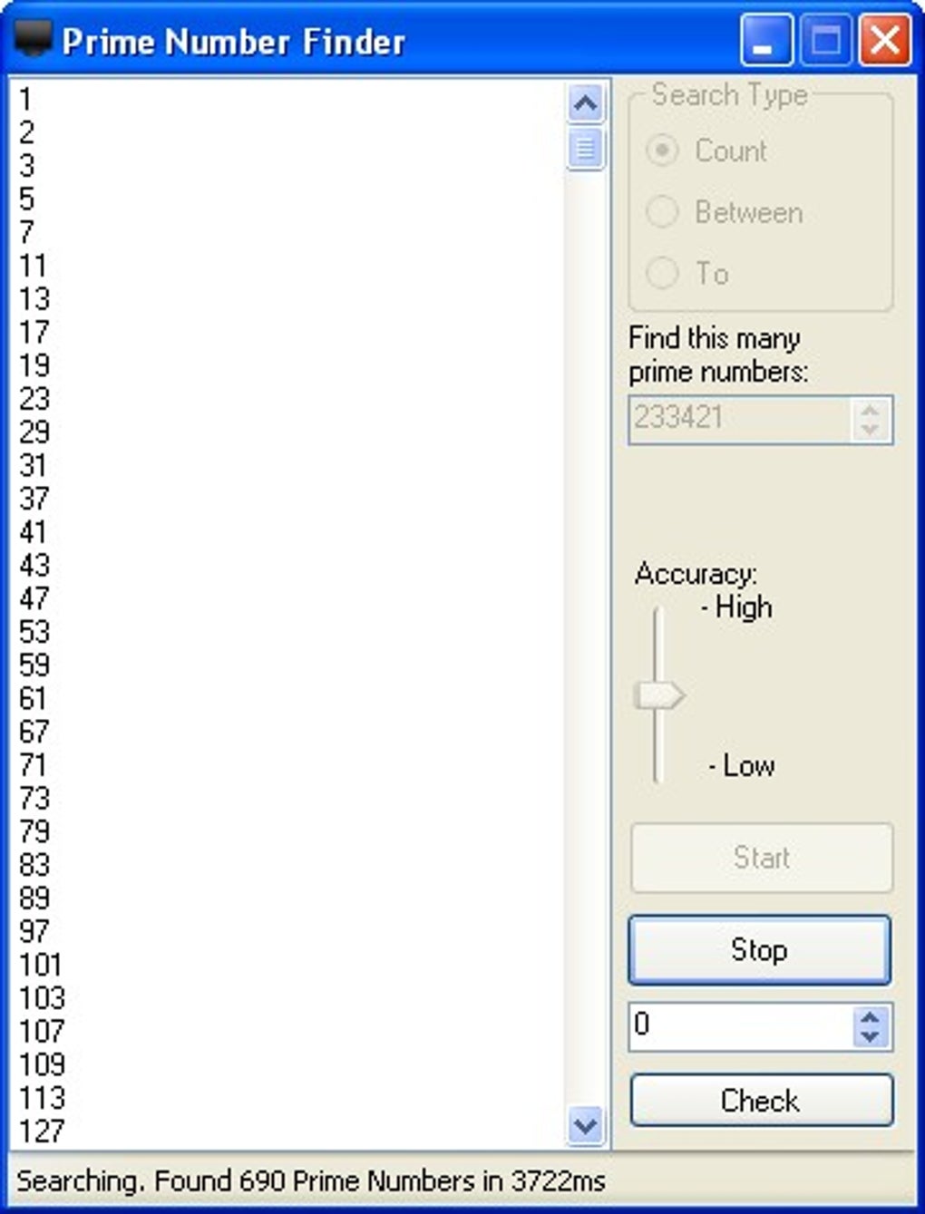 Prime Number Finder - Descargar Prime Number Finder - Descargar