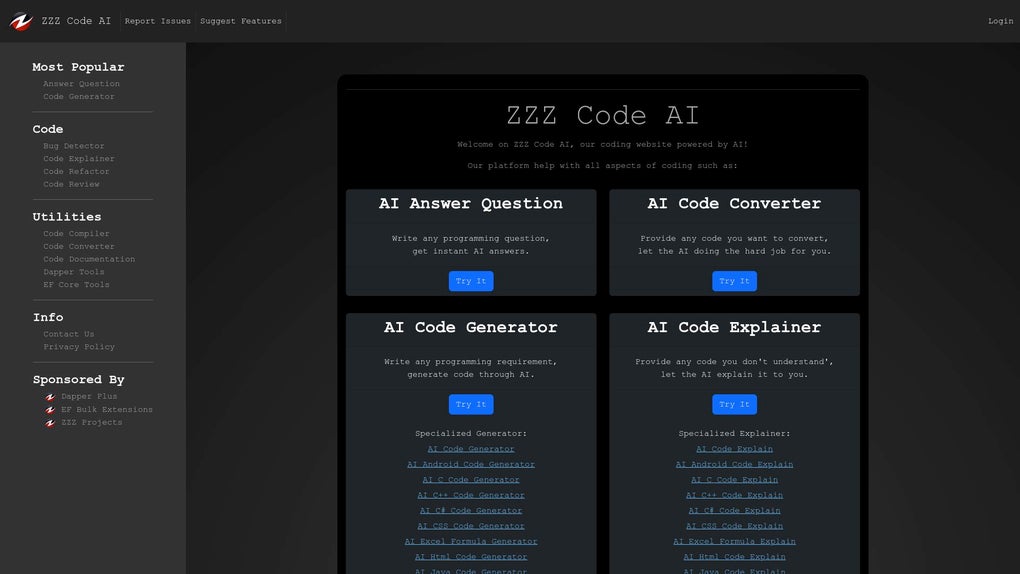 Zzzcode for AI Coding: review, features & use cases