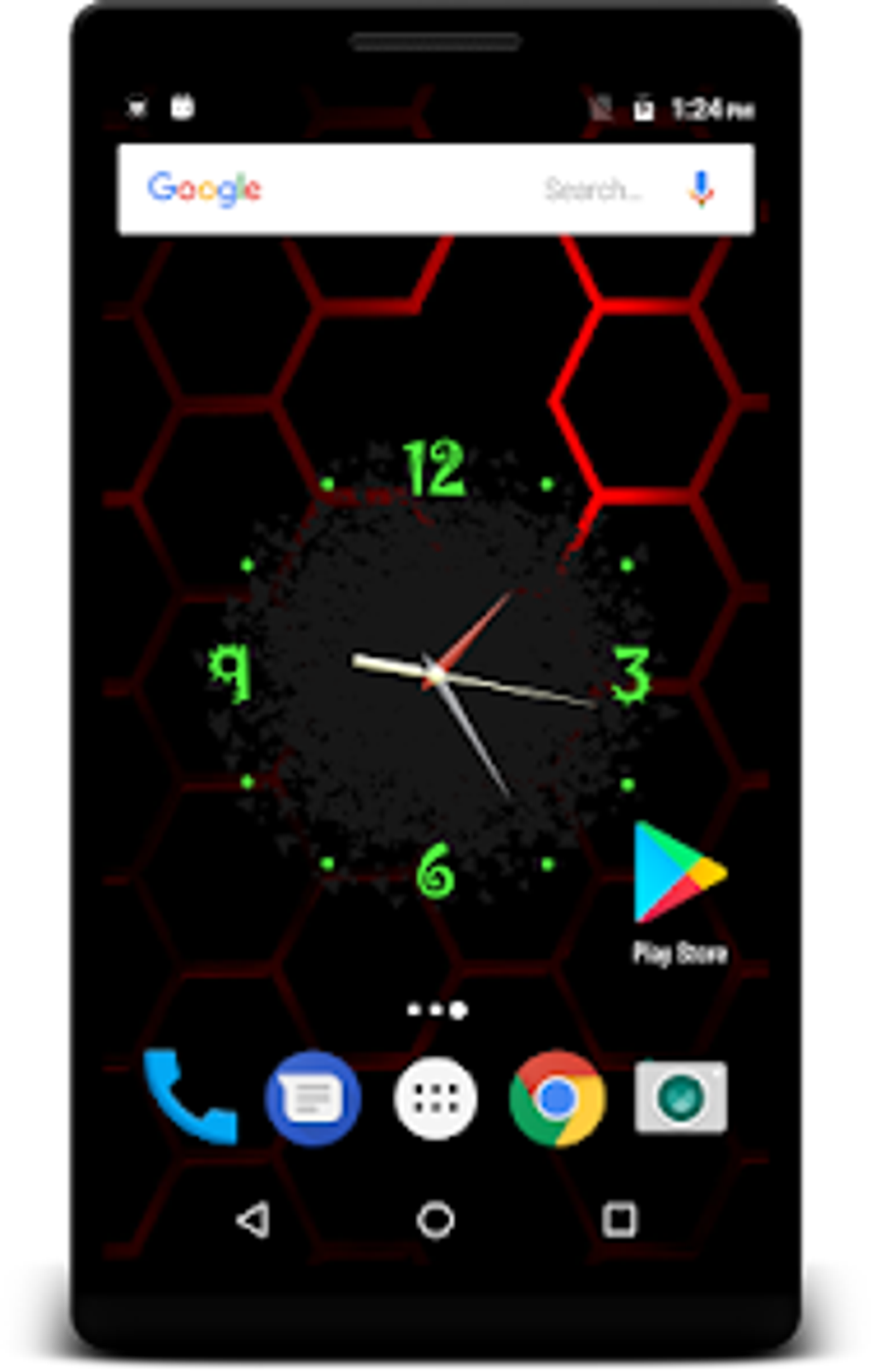 Black Clock Live Wallpaper for Android - Download