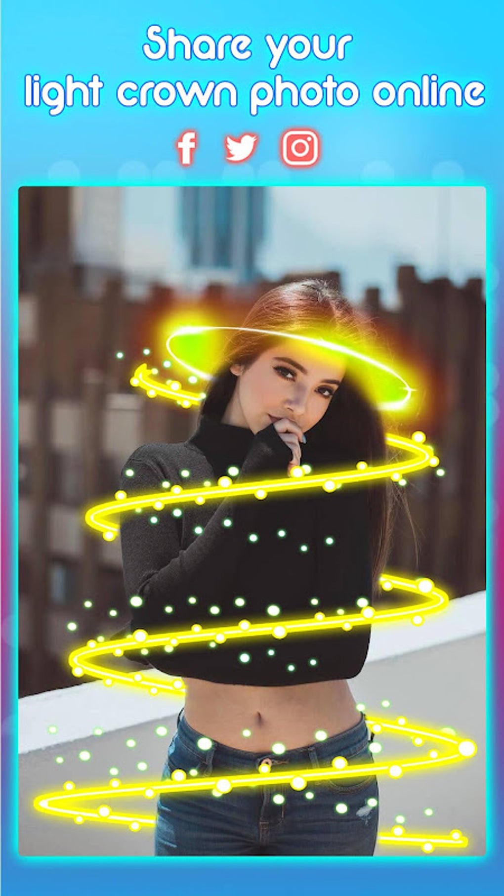 Light Crown Camera - Neon Art for Android - Download