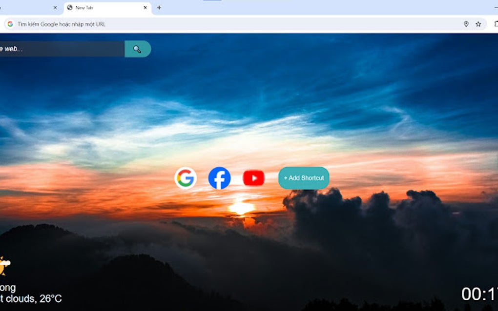 Custom Sunset Background Google Chrome 용 - 확장 프로그램 다운로드
