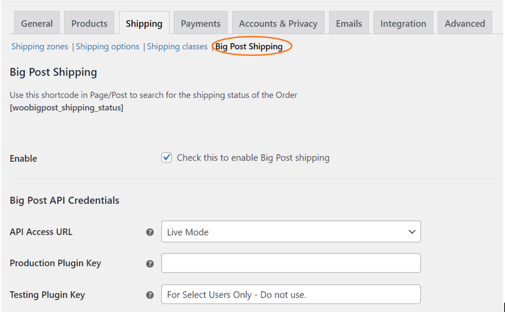 Big Post Shipping for WooCommerce for WordPress - Download