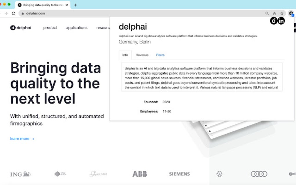 delphai para Google Chrome - Extensión Descargar