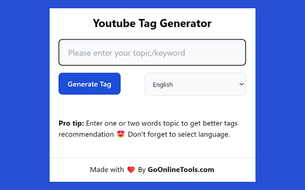 Youtube Tag Generator for Google Chrome - 拡張機能 無料・ダウンロード