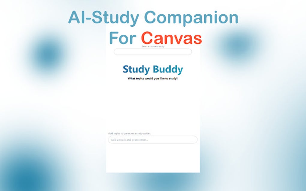 Study Buddy | Canvas AI Study Companion Google Chrome 용 - 확장 프로그램 다운로드