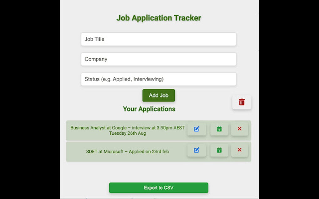 Job Application Tracker per Google Chrome - Estensione Download
