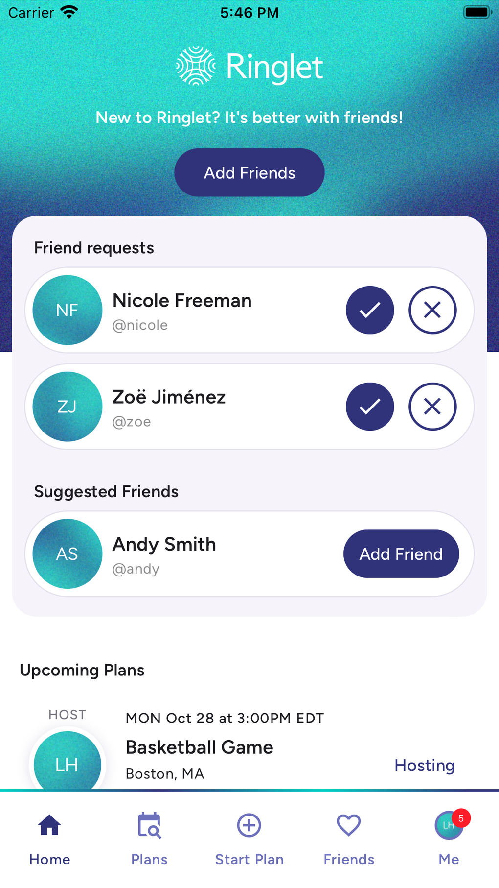 Ringlet: Easy social planning para iPhone - Descargar