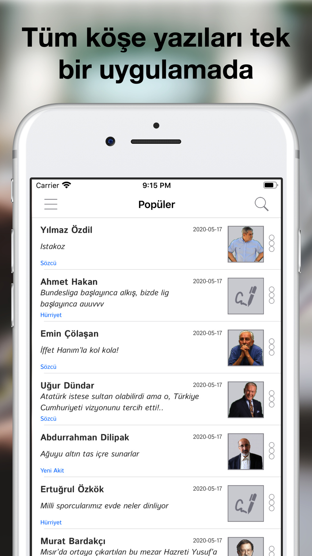 Yazar Takibi - Köşe Yazıları para iPhone - Descargar