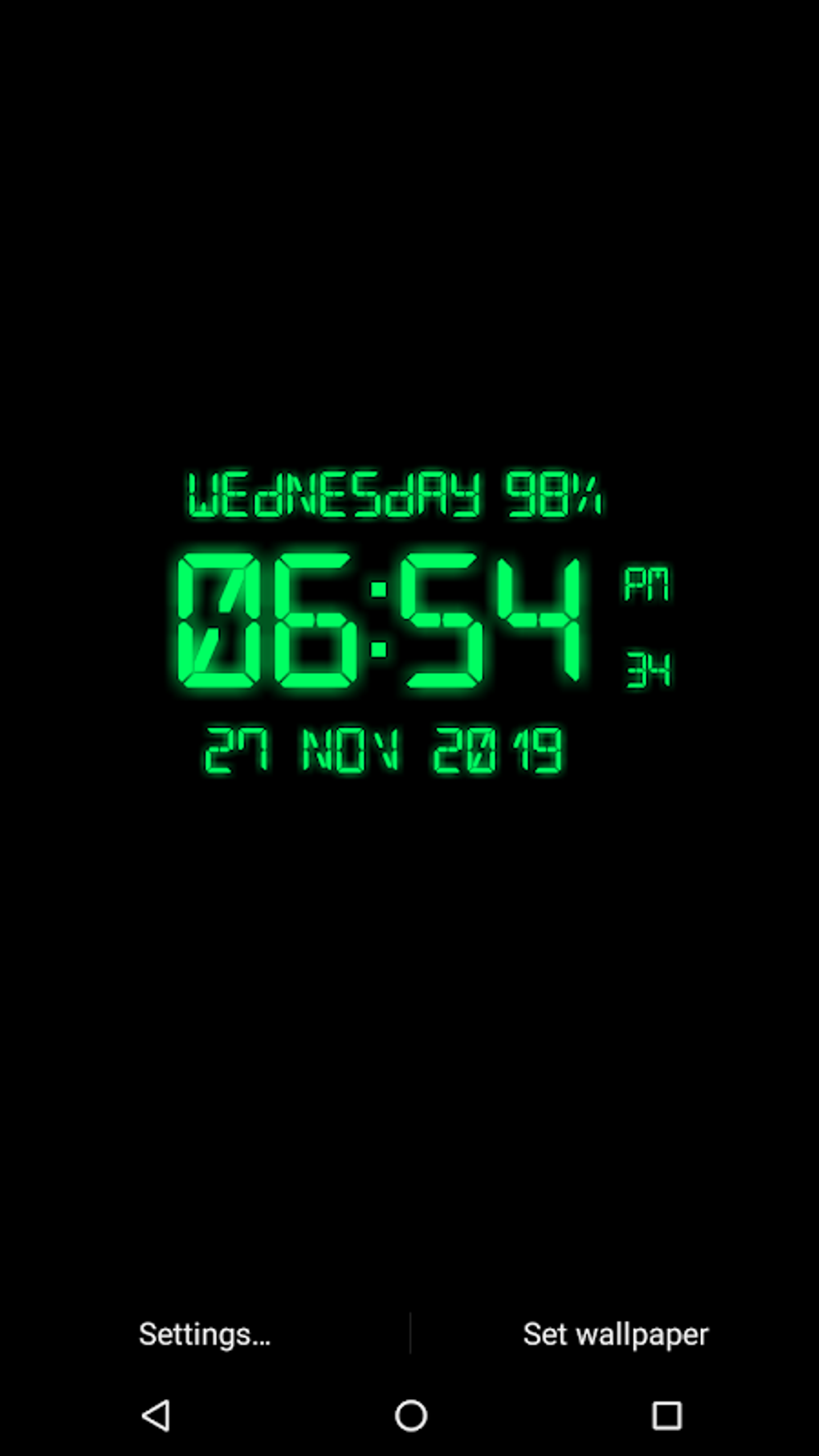 LED Digital Clock Live Wallpaper APK para Android - Descargar