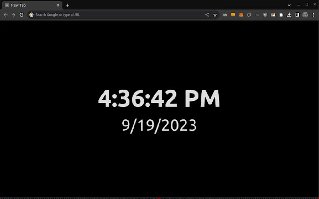 New Tab Clock Google Chrome 용 - 확장 프로그램 다운로드