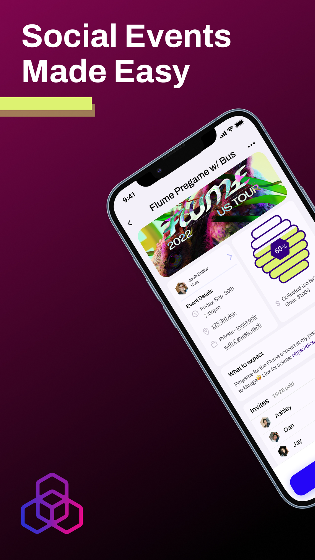 Hyve: Fund Events with Friends para iPhone - Descargar