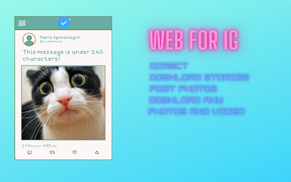 Free Instagram Web Client cho Google Chrome - Tiện ích mở rộng Tải về