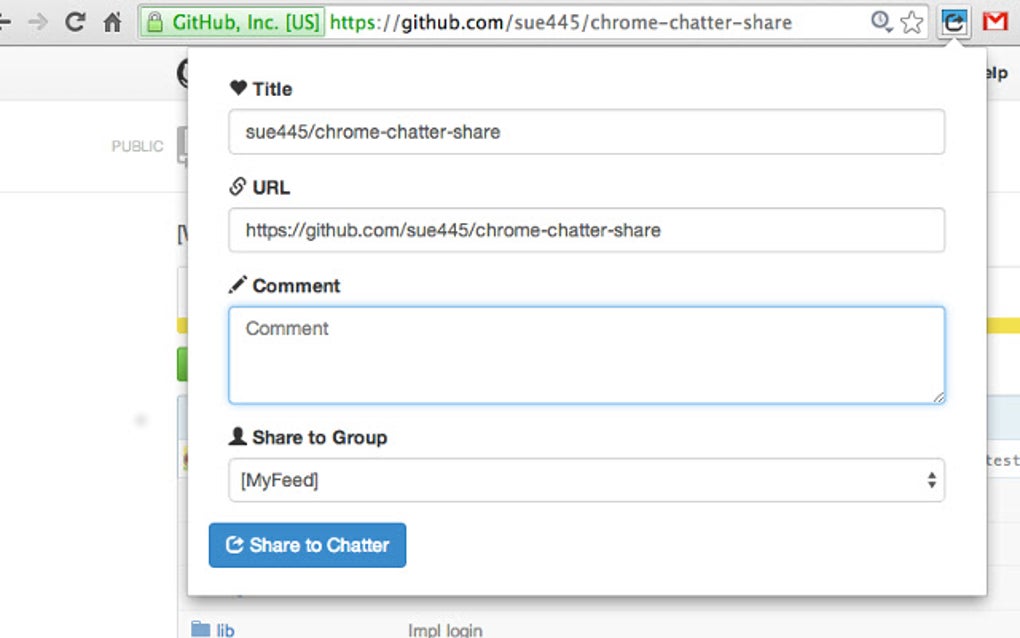 Chatter Share for Google Chrome™ for Google Chrome - Extension Download