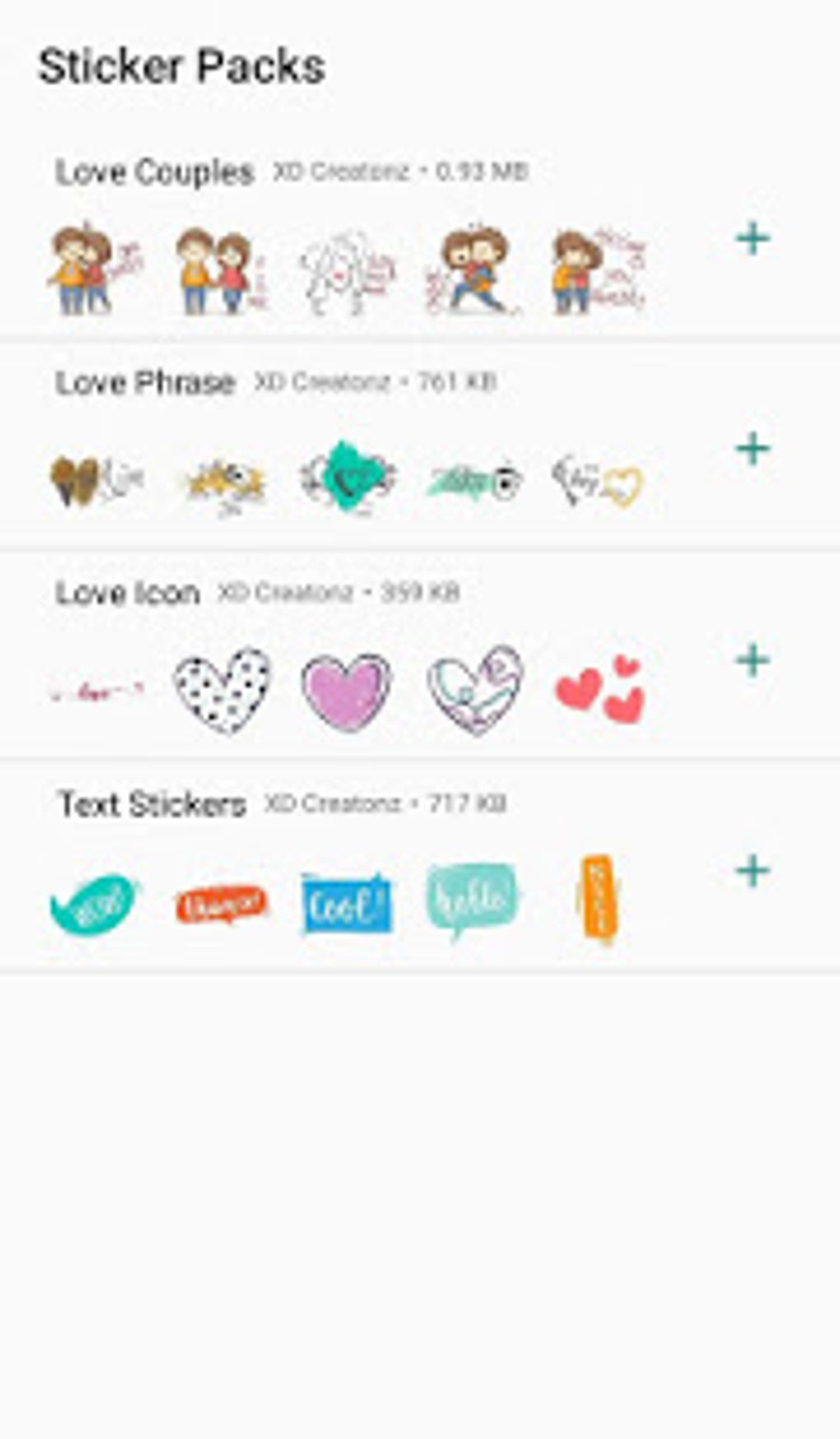 Animated Love Stickers - WAStickerApps APK para Android - Descargar