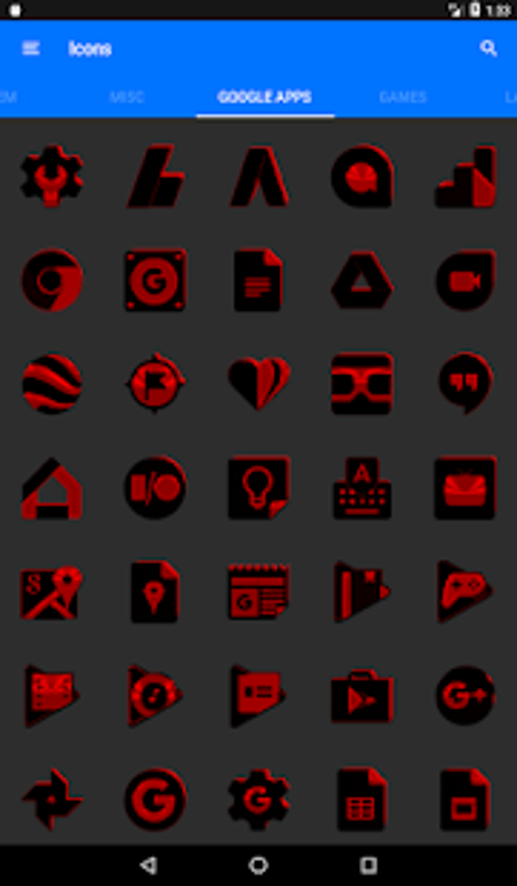 Black and Red Icon Pack Free para Android - Descargar