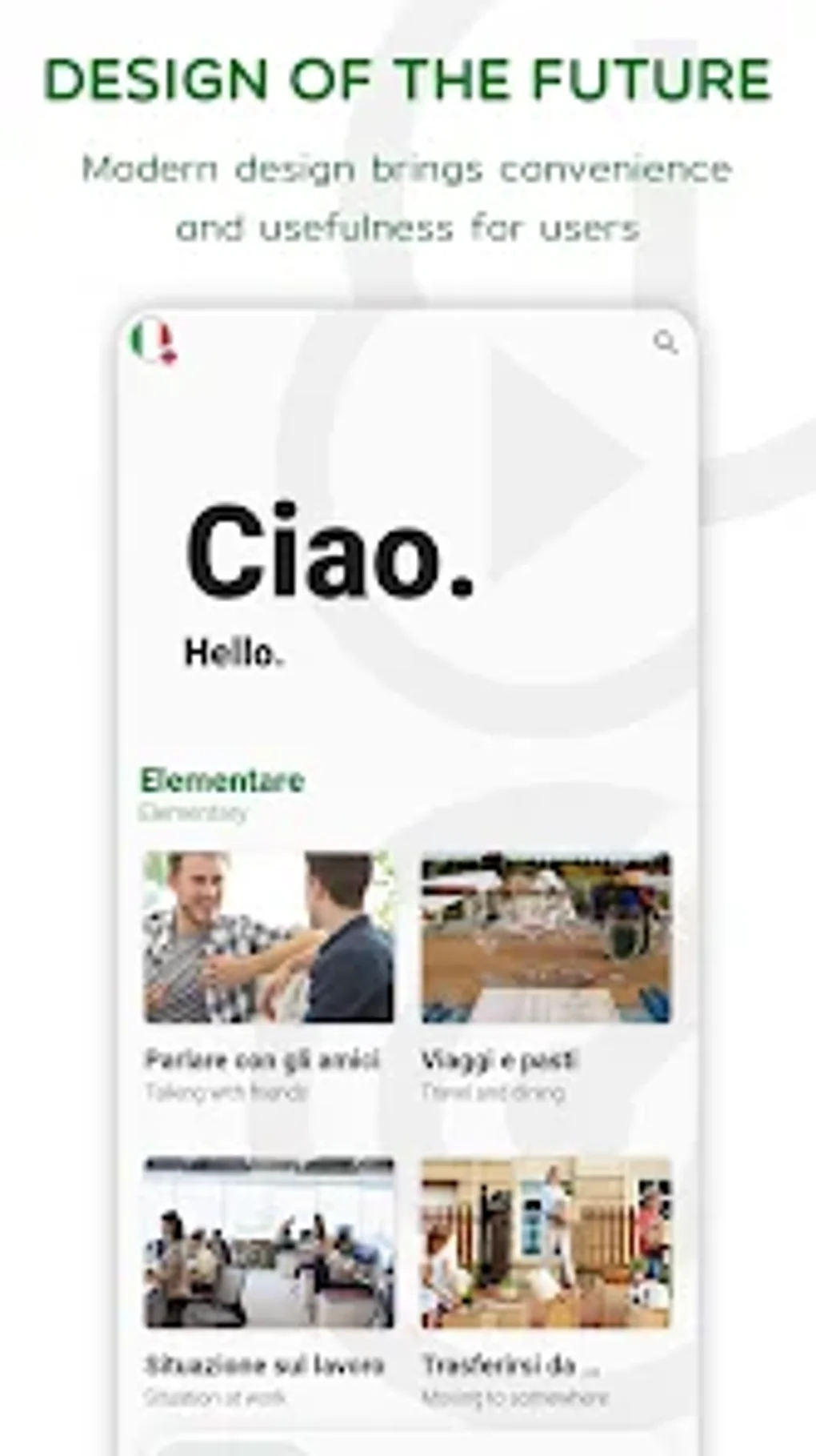 Italian Listening Speaking para Android - Descargar