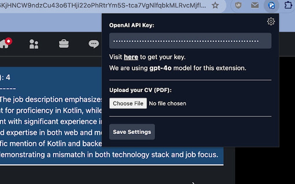 Linkedin CV Scorer with AI para Google Chrome - Extensión Descargar