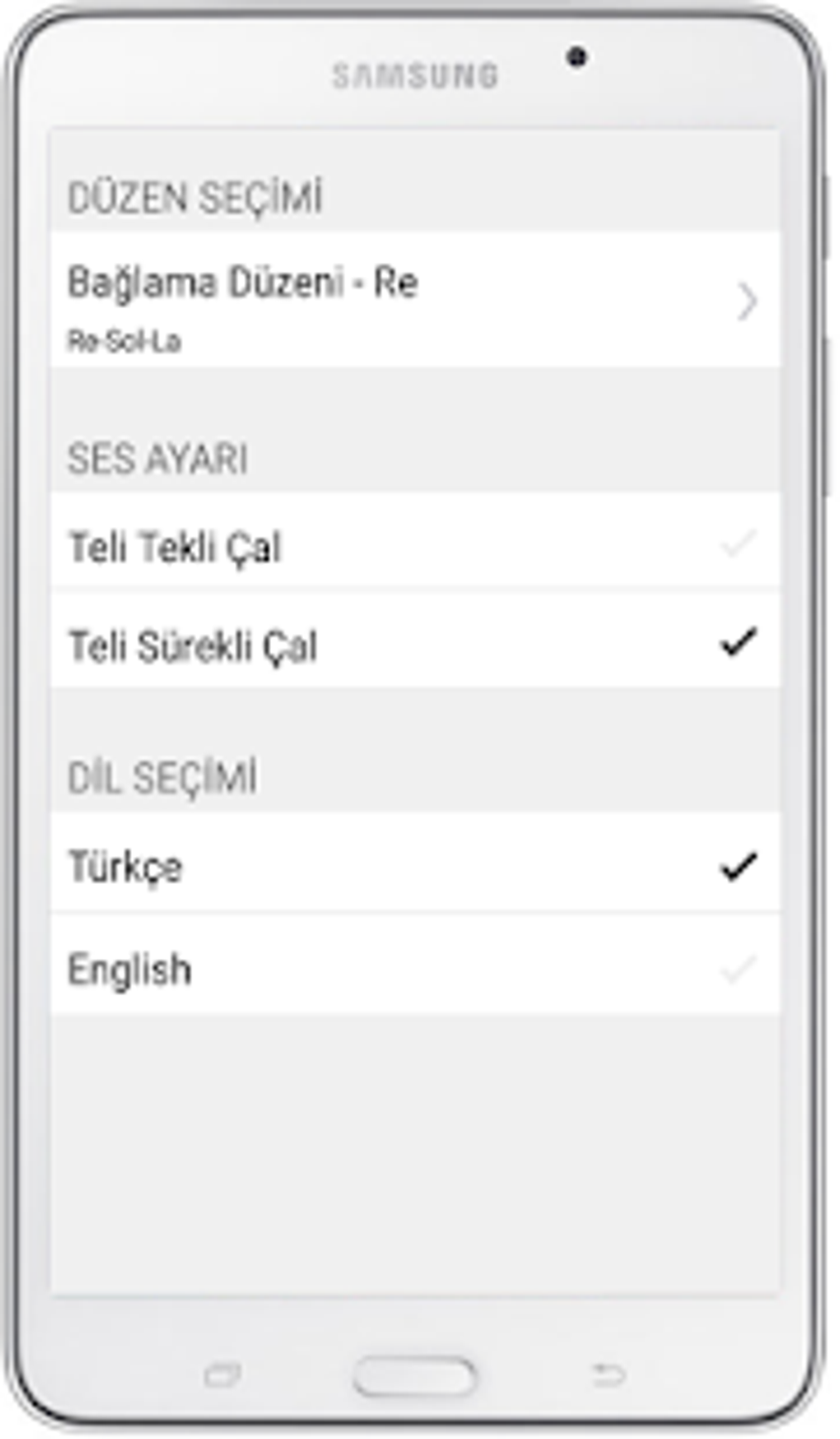 Android için Baglama Tuner Free - Bağlama Saz Akort Ücretsiz APK - İndir