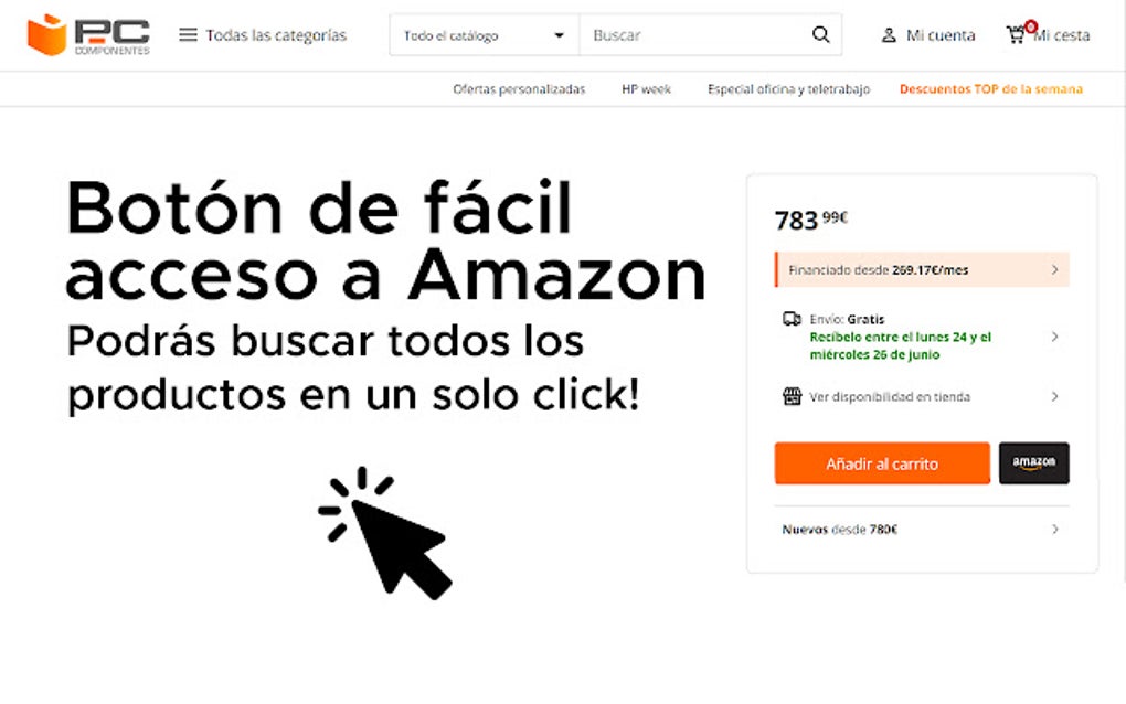 Botón Amazon para PC Componentes for Google Chrome - Extension Download