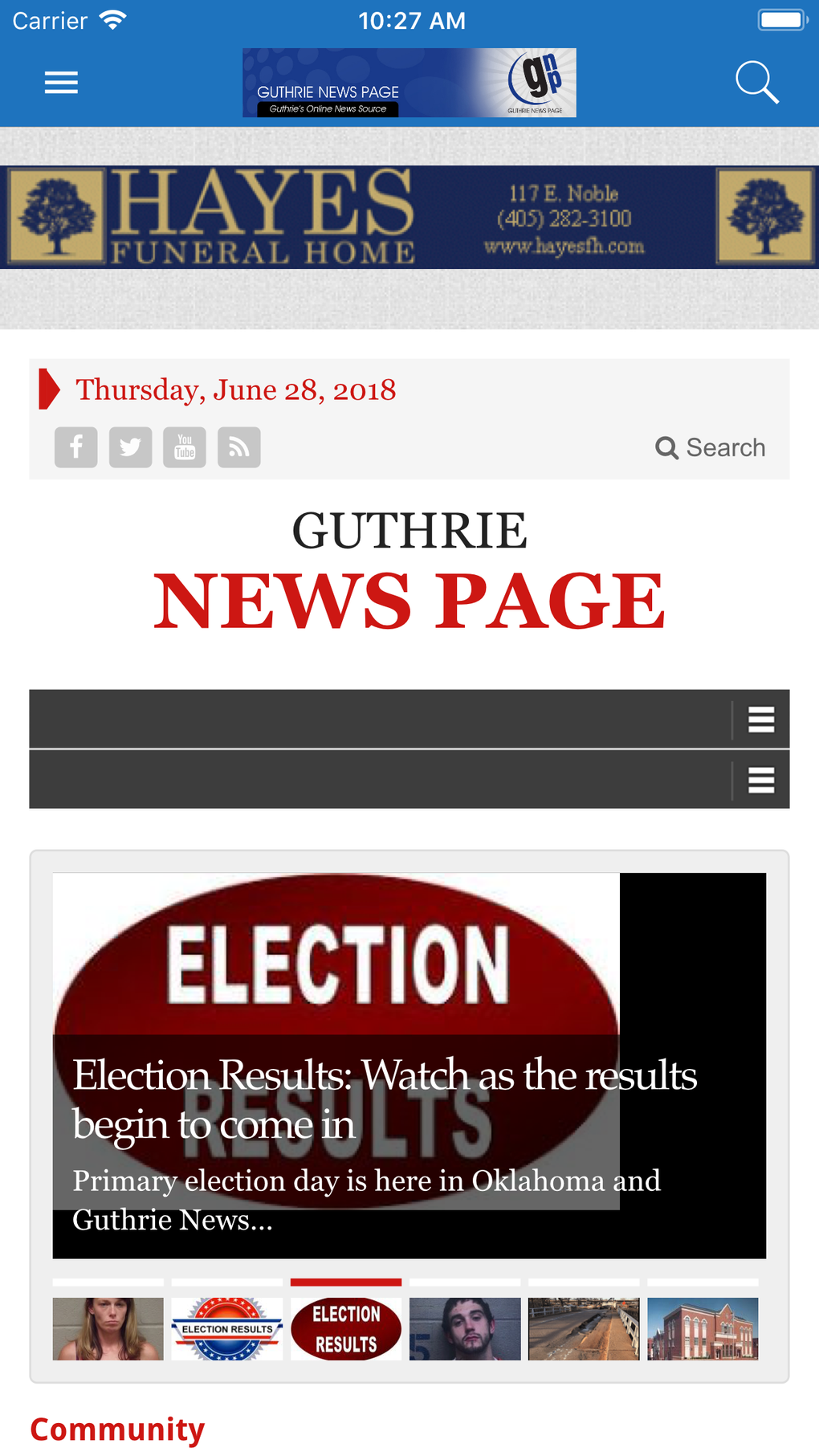 Guthrie News Page for iPhone - Download