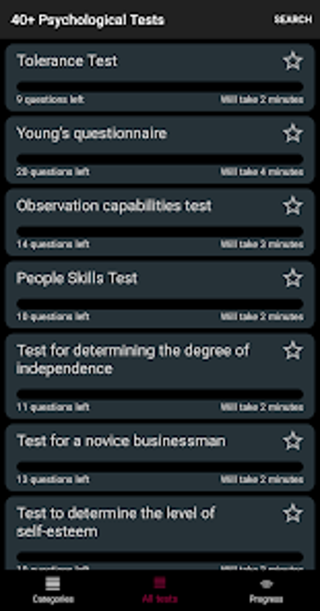 40 Psychological Tests for Android - Download