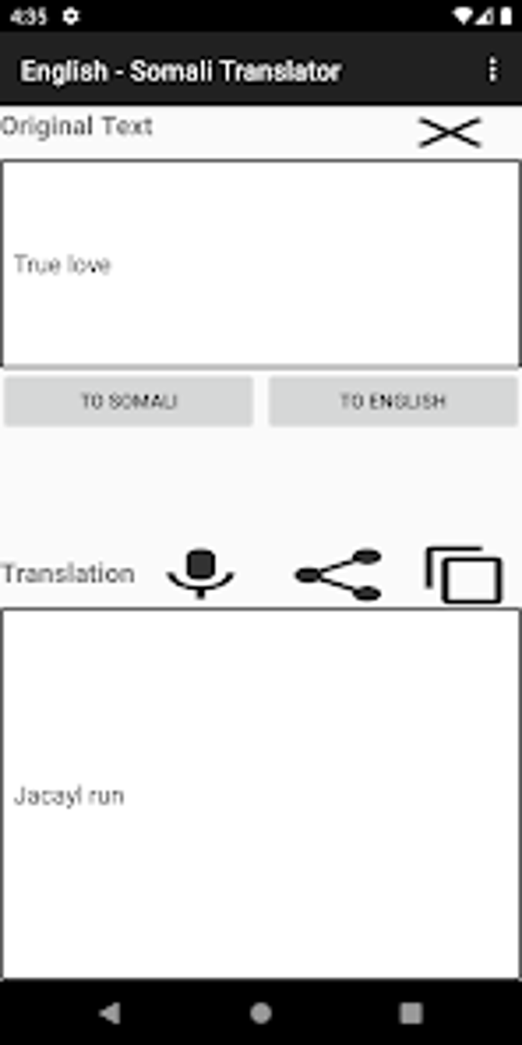 English - Somali Translator für Android - Download