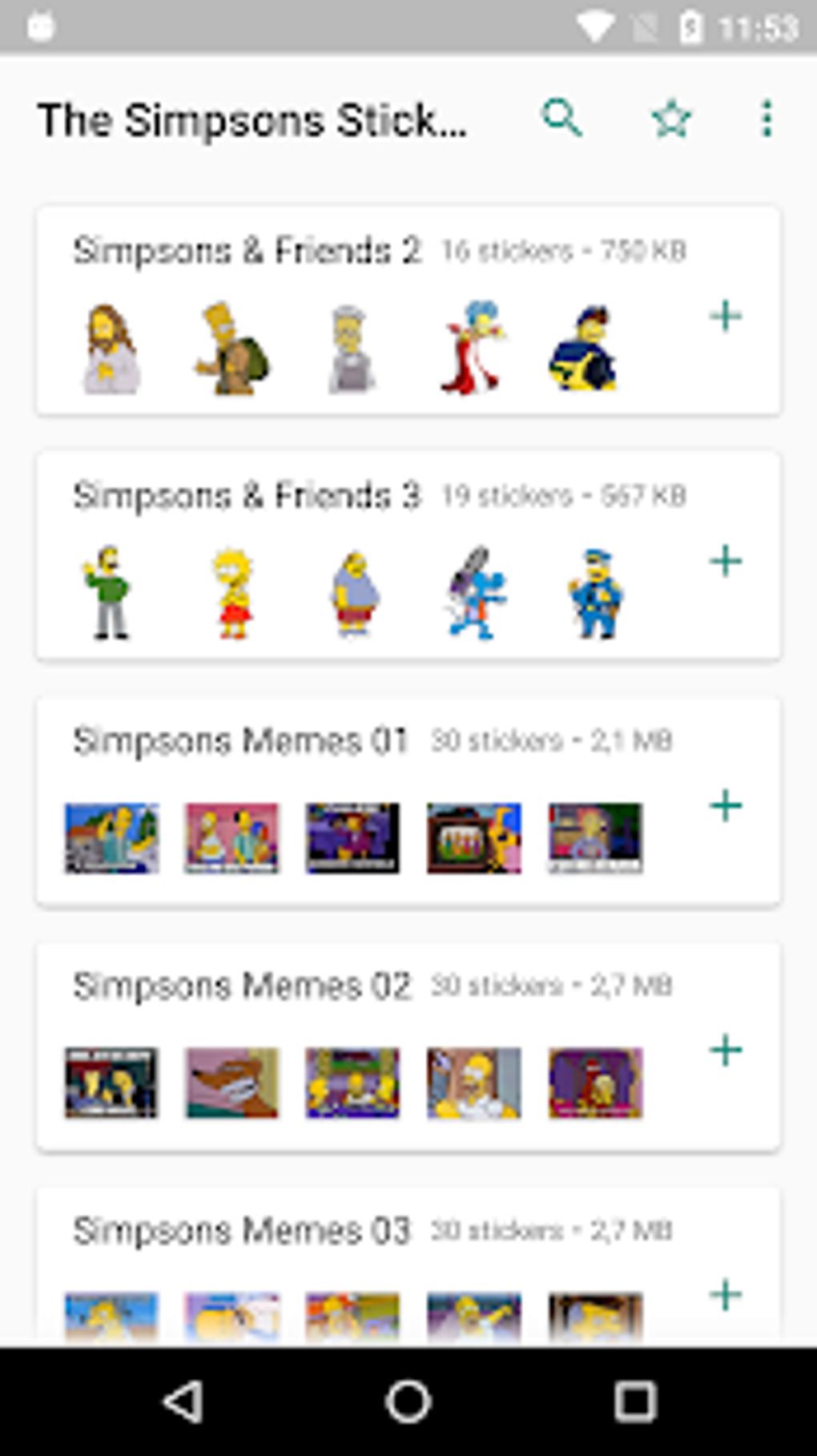 The Simpsons Stickers WhatsApp WAStickerApps para Android - Descargar