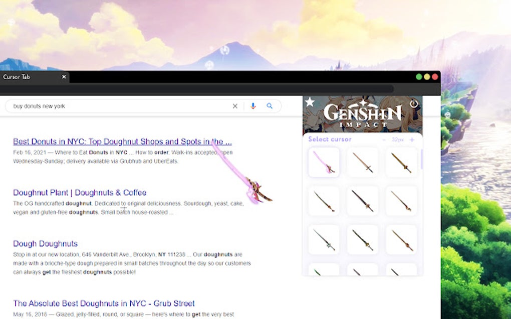 Genshin Impact Cursor for Google Chrome - Extension Download