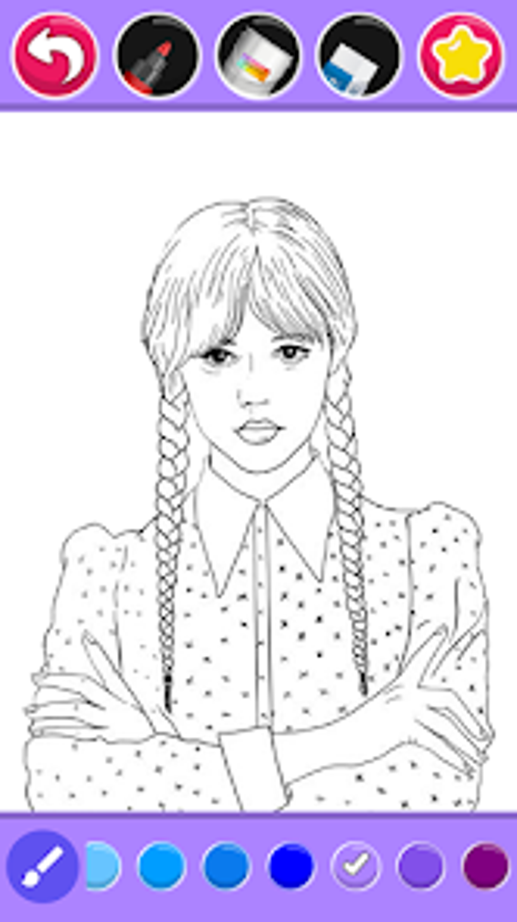 Wednesday Addams Coloring Book para Android - Descargar