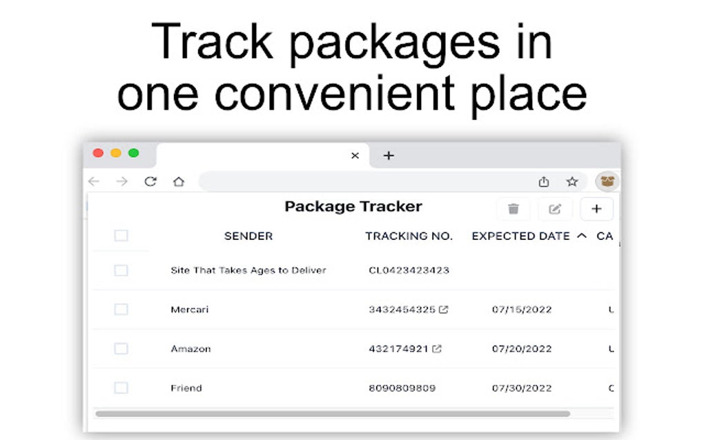 Parcel Pal for Google Chrome - Extension Download