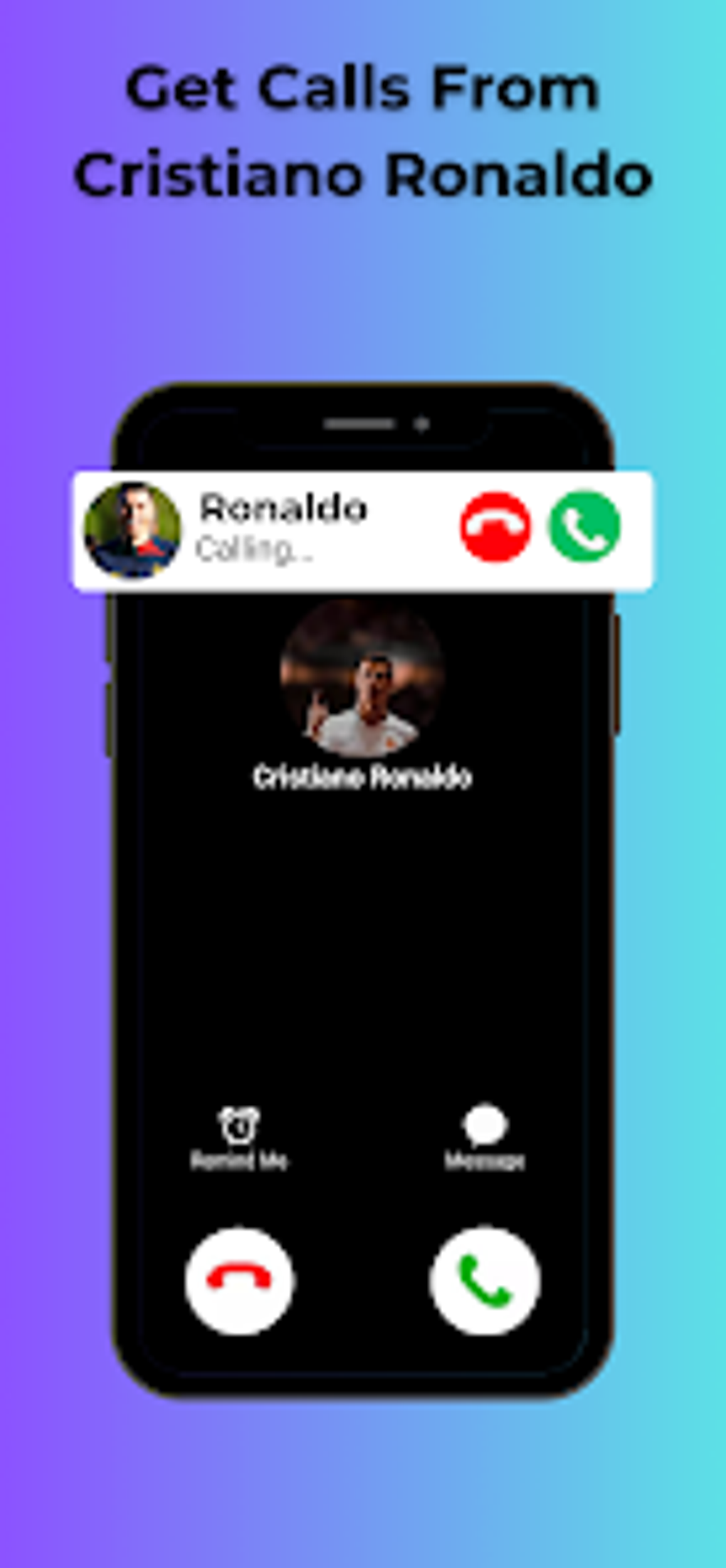 Cristiano Ronaldo Call Chat pour Android - Télécharger