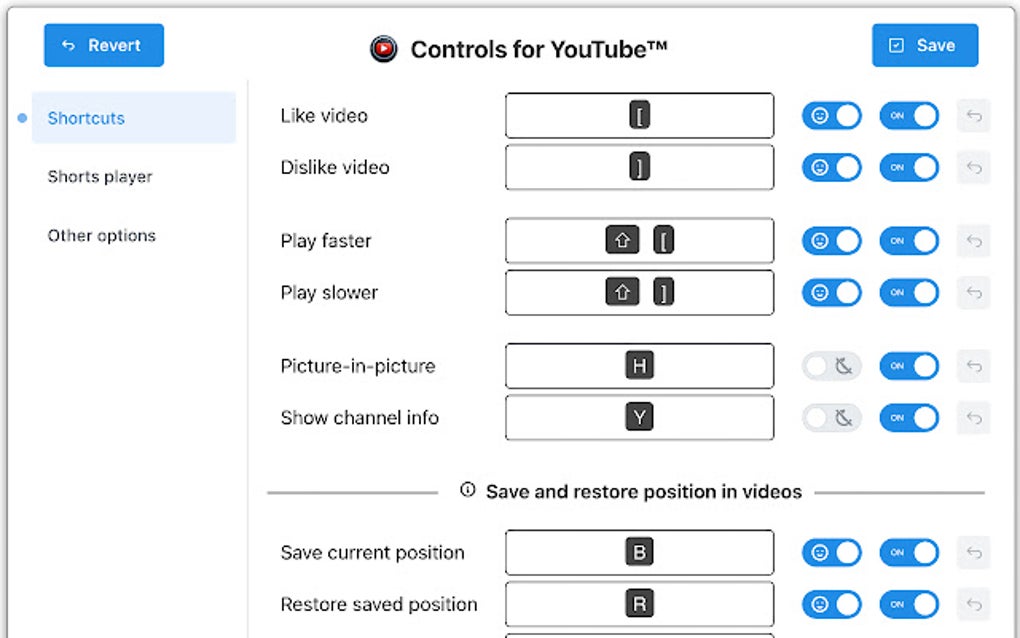 Controls for YouTube สำหรับ Google Chrome - ส่วนขยาย ดาวน์โหลด