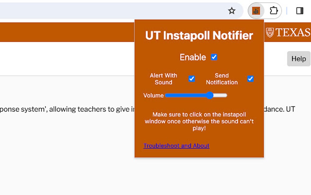 UT Instapoll Notifier for Google Chrome - Extension Download