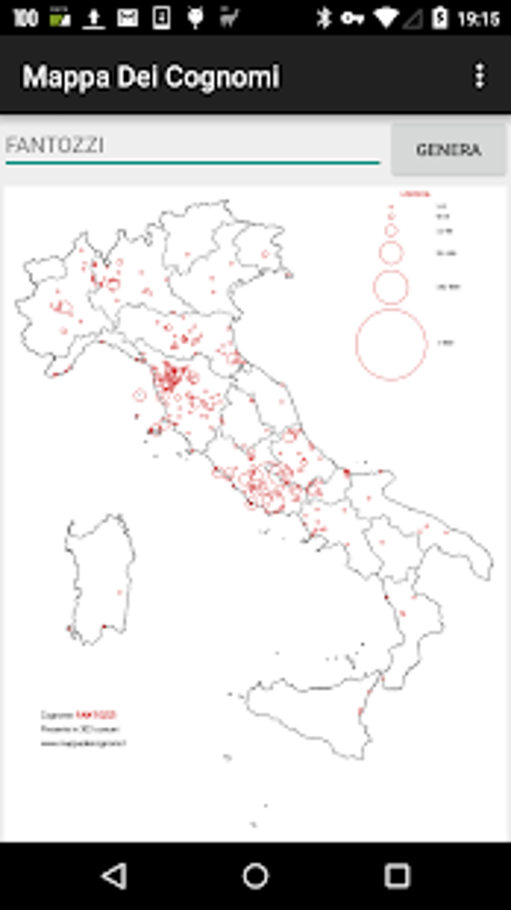Mappa Dei Cognomi per Android - Download