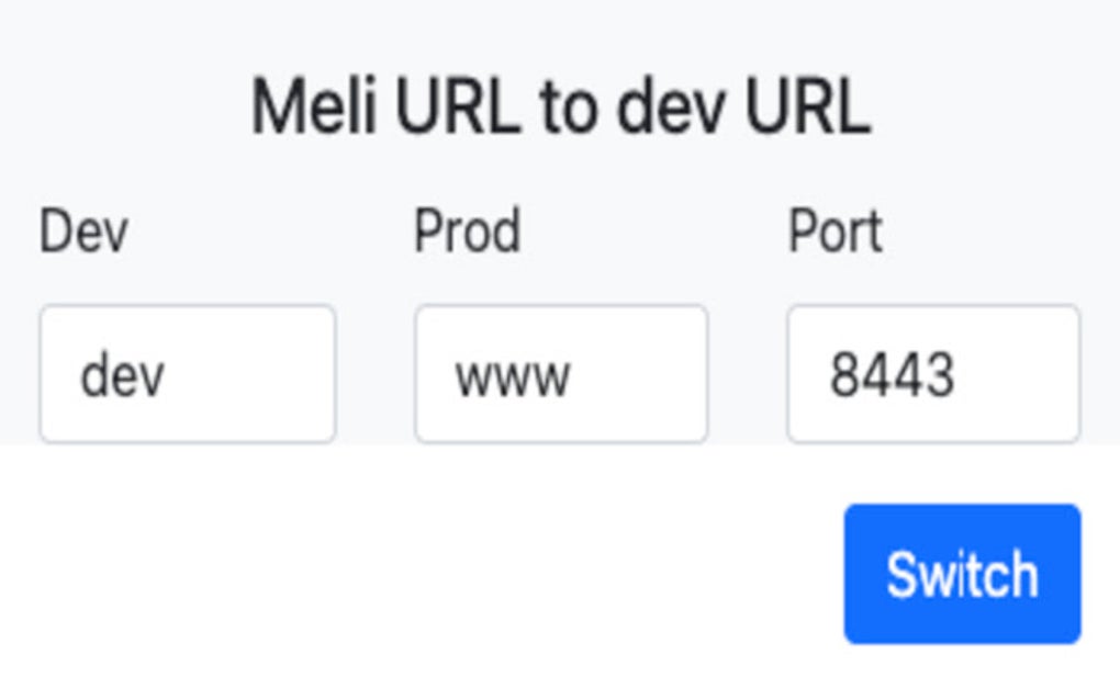 Meli URL to dev URL for Google Chrome - Extension Download Meli URL to dev URL for Google Chrome - Extension Download