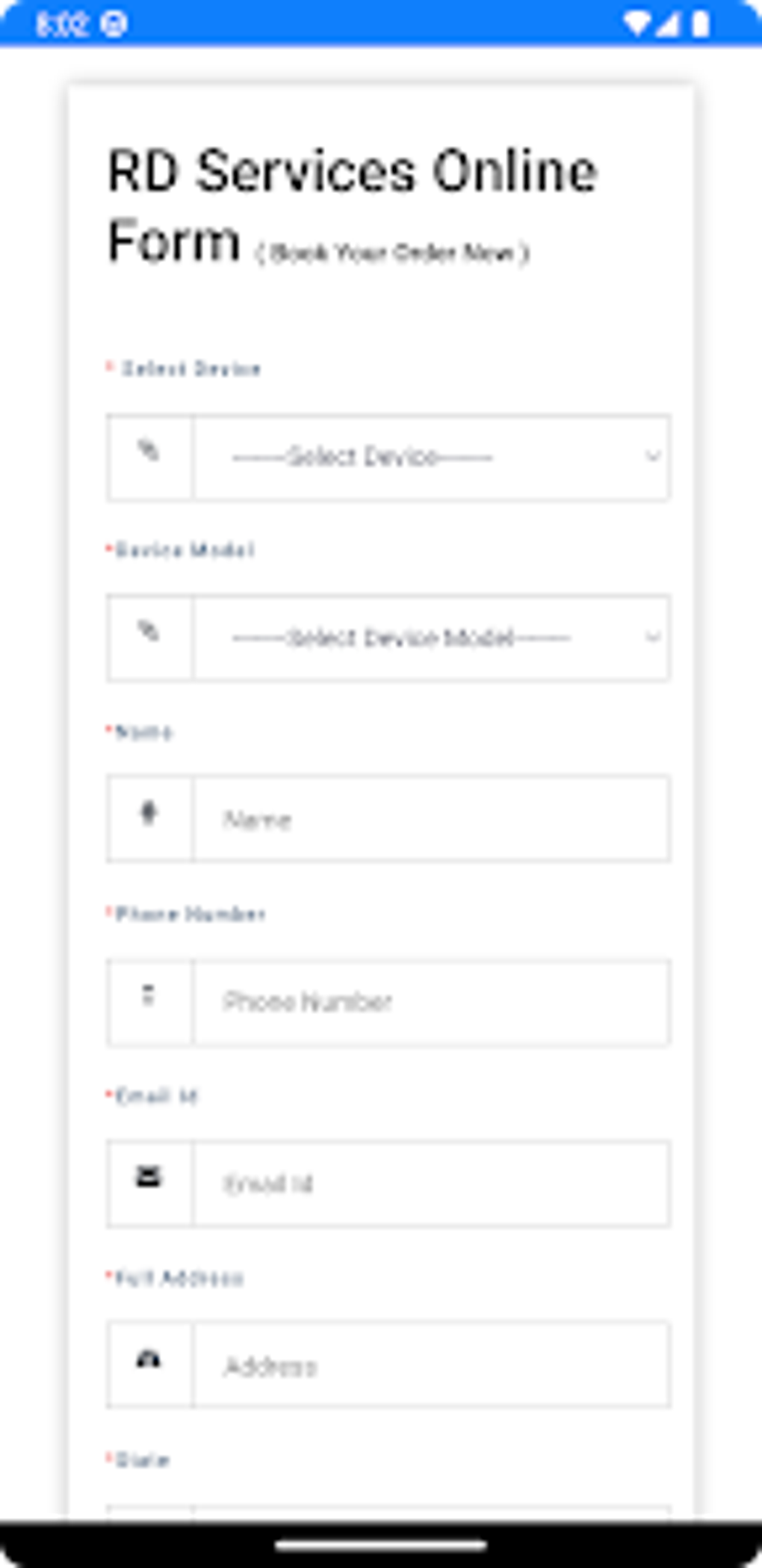 RD Service Registration pour Android - Télécharger