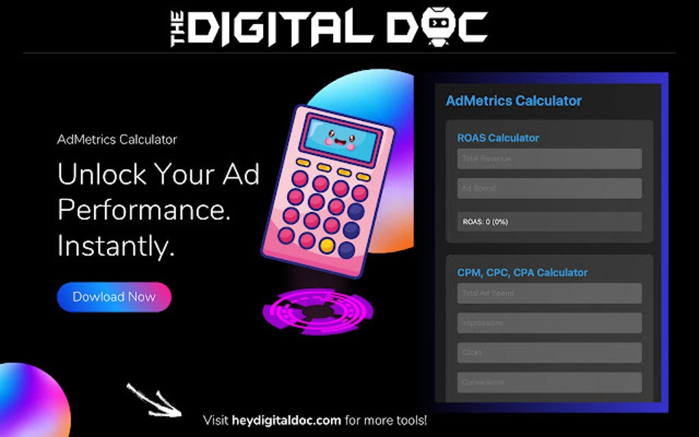 AdMetrics Calculator for Google Chrome - Extension Download