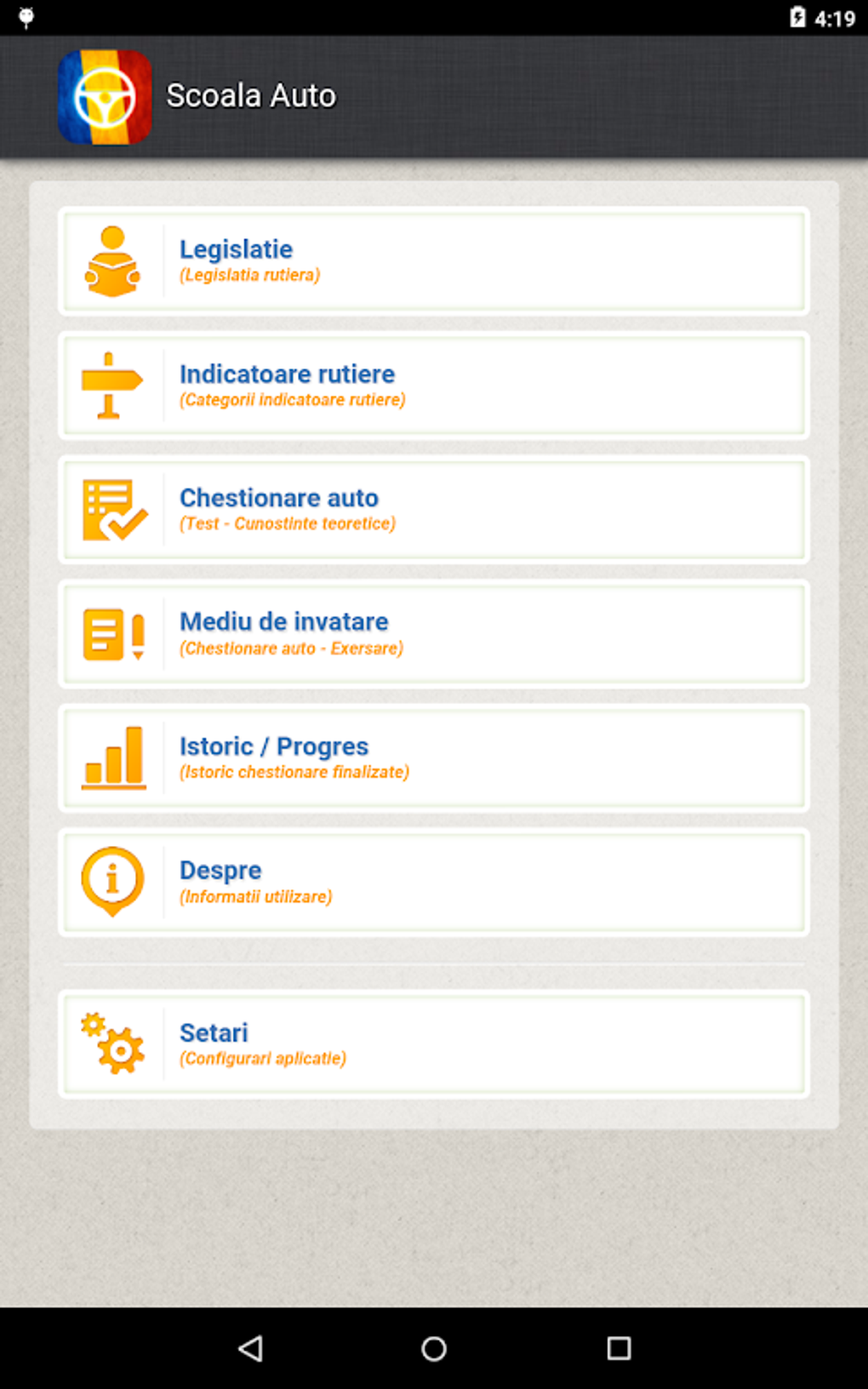 Scoala Auto - Chestionare Auto APK for Android - Download