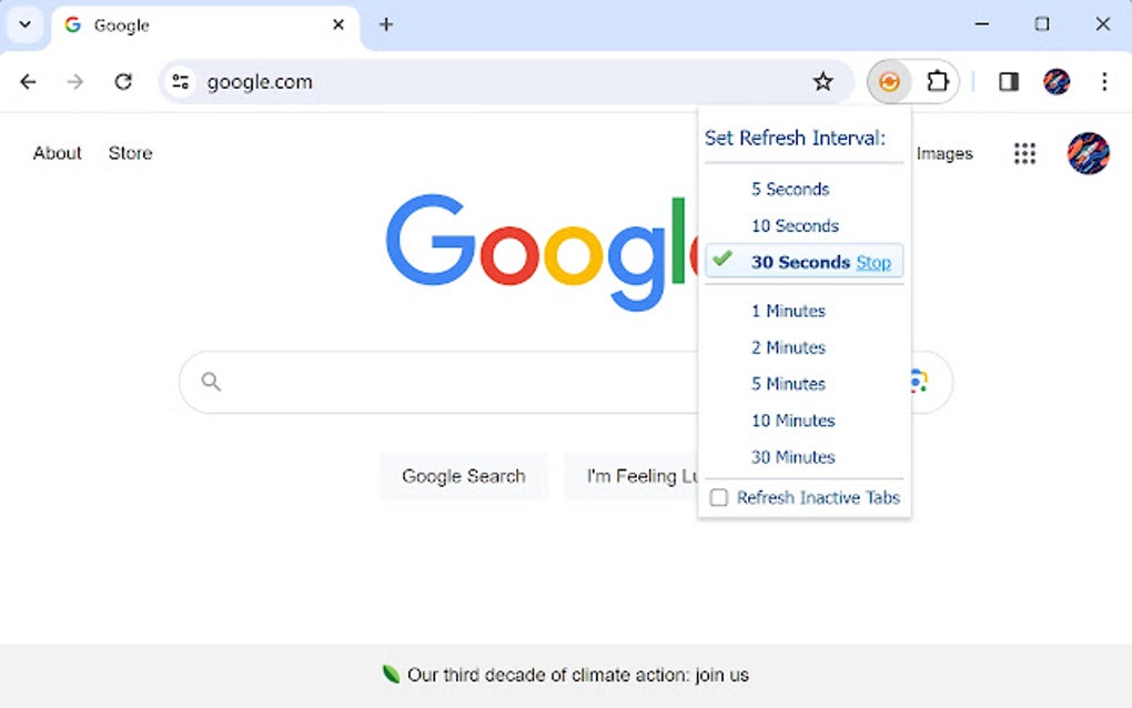Auto Refresh para Google Chrome - Extensión Descargar