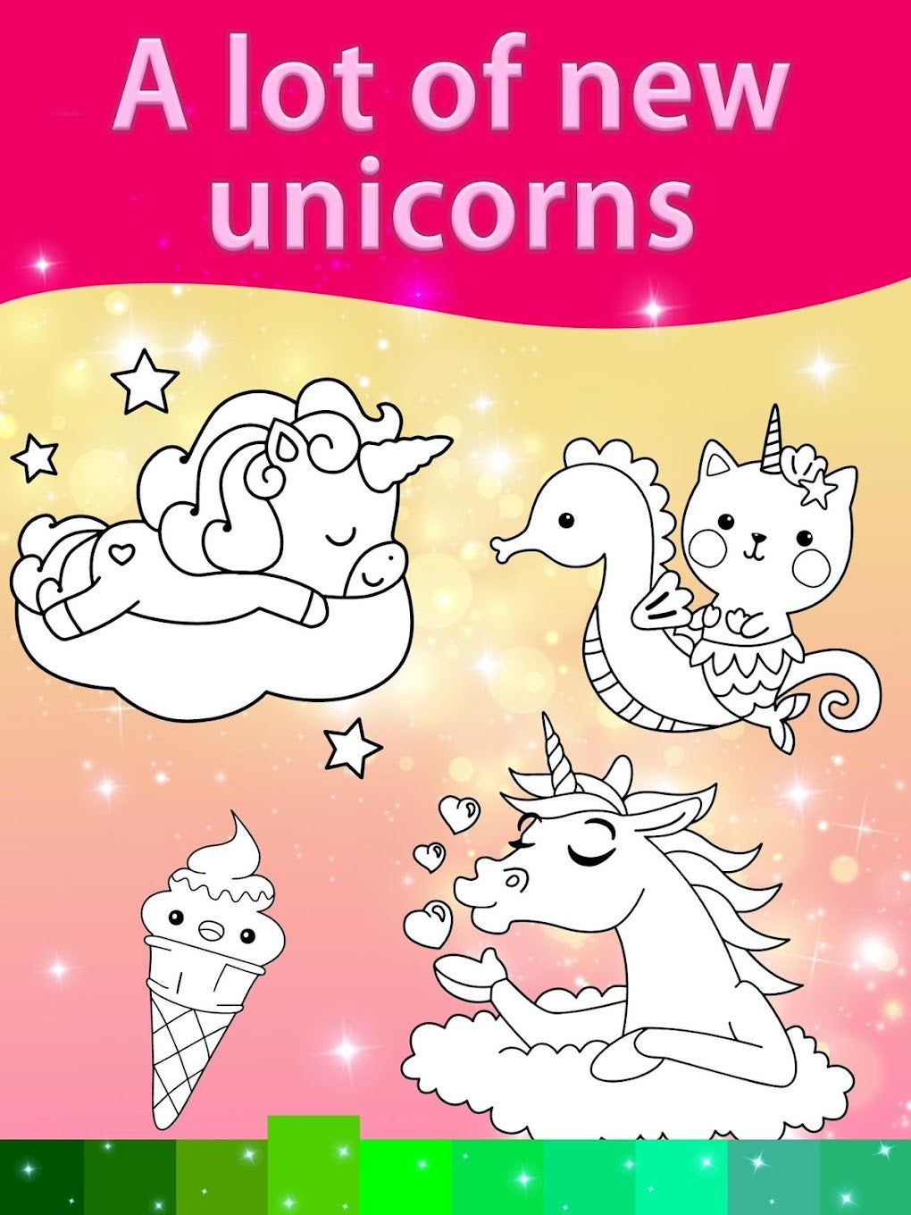 Unicorn Coloring Pages with Animation Effects for Android - Download
