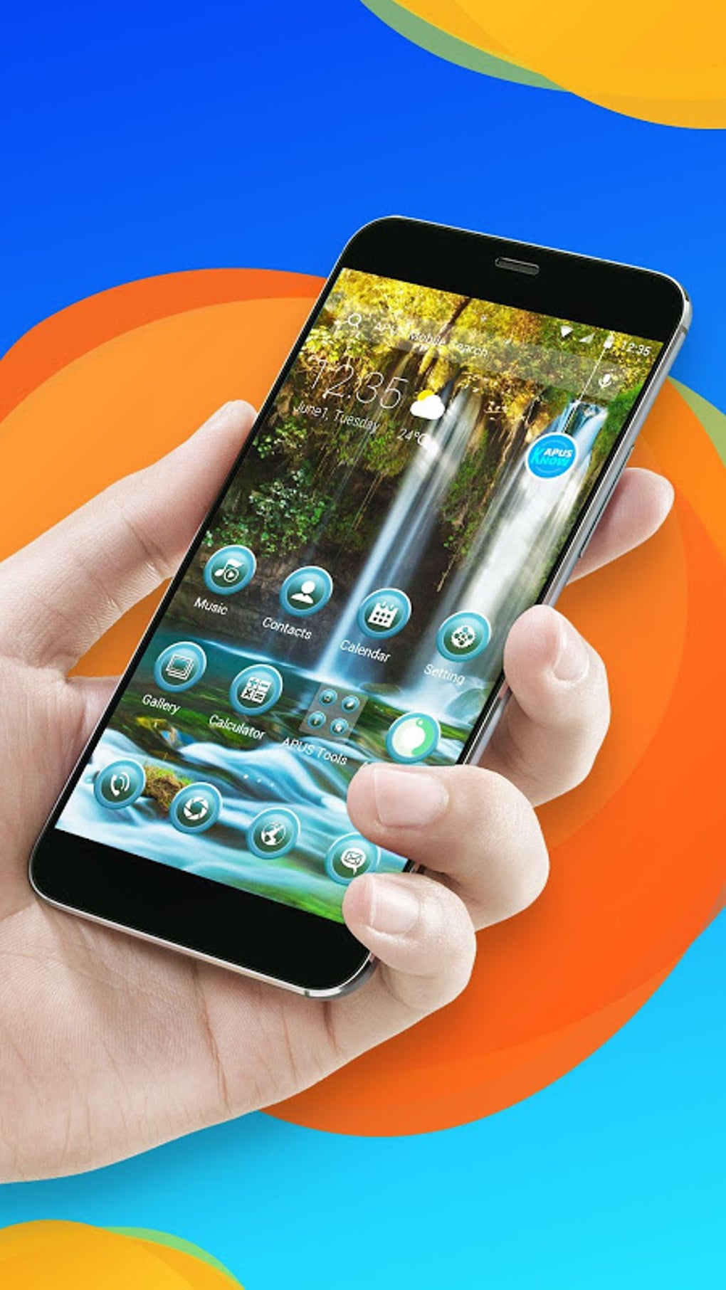 waterfall nature scene -APUS Launcher theme APK for Android - Download