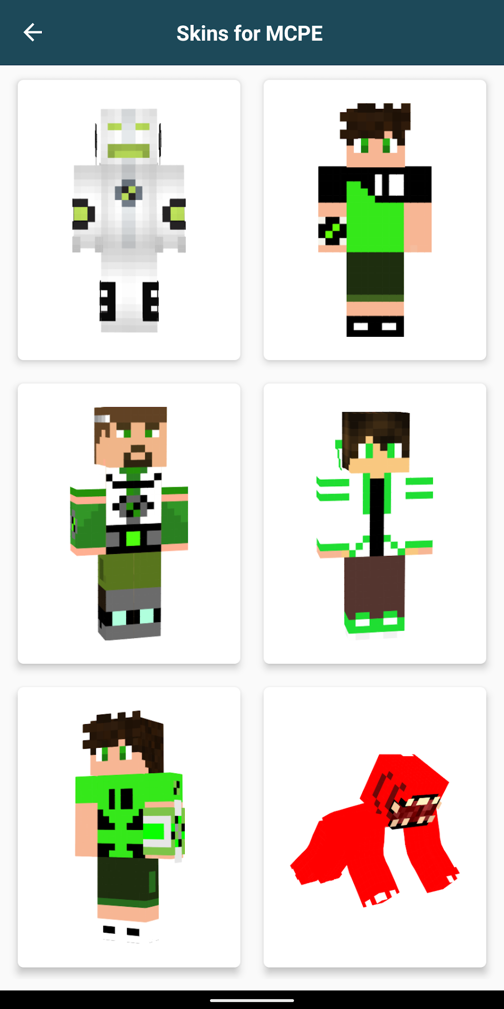 Ben Alien Skins for Minecraft para Android - Download