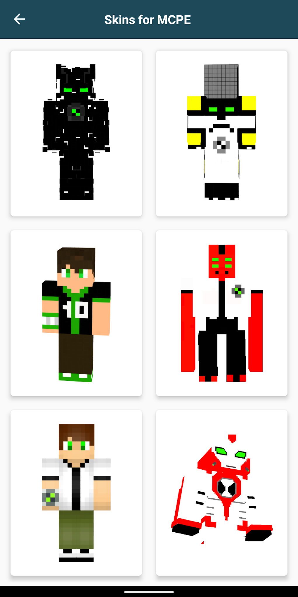 Ben Alien Skins for Minecraft para Android - Download
