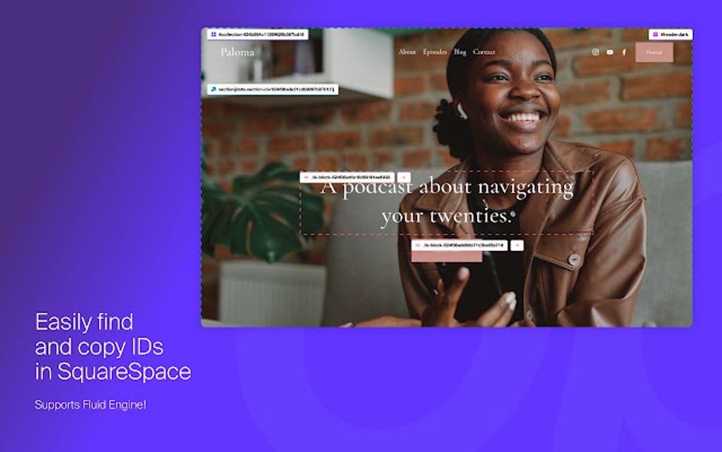 opsqs SquareSpace ID Finder สำหรับ Google Chrome - ส่วนขยาย ดาวน์โหลด