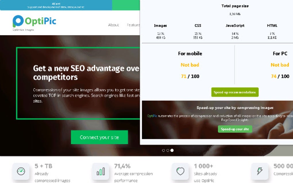 Page Speed checker by OptiPic.io for Google Chrome - Extension Download