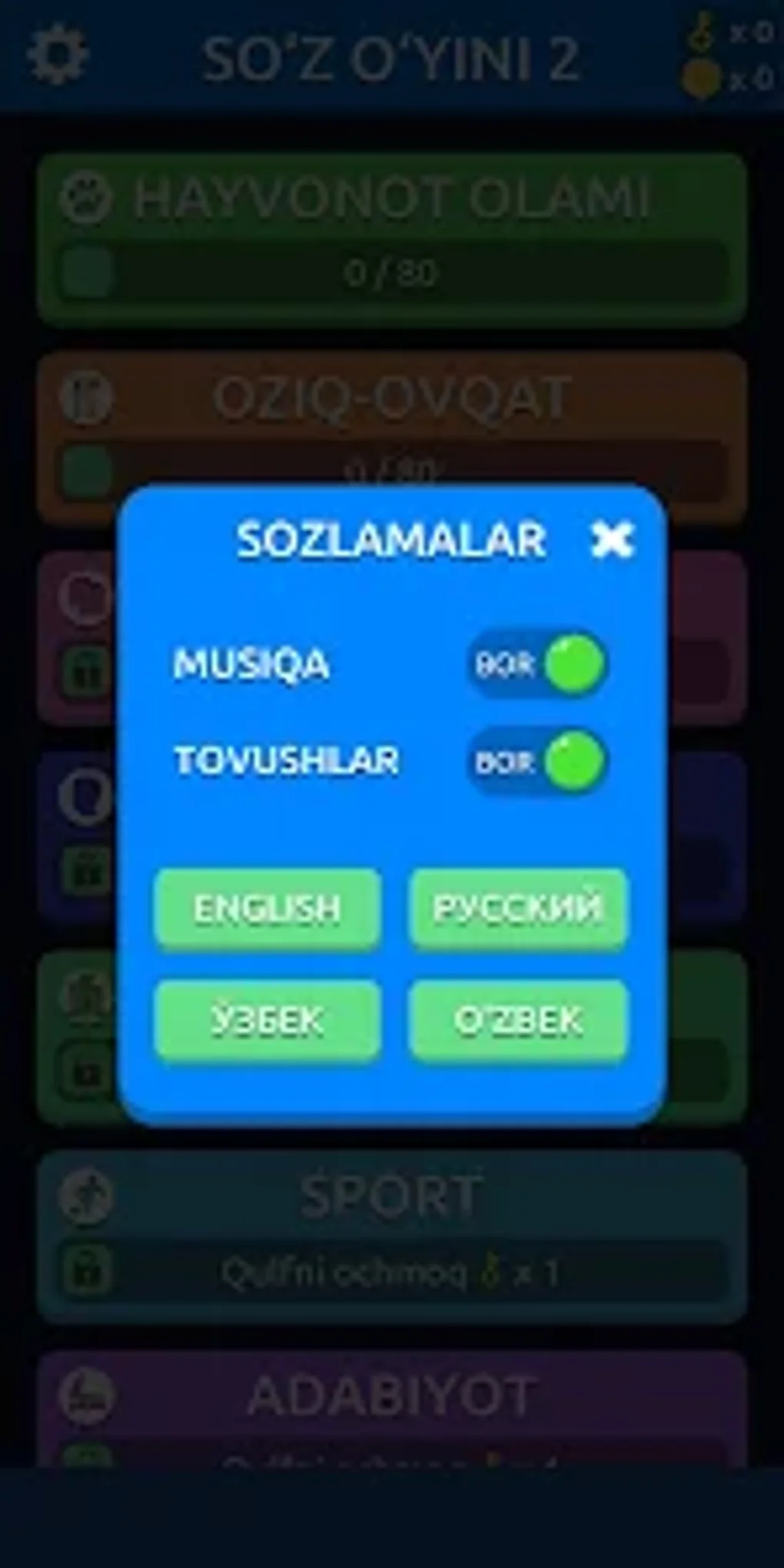 SOZ OYINI 2 para Android - Descargar